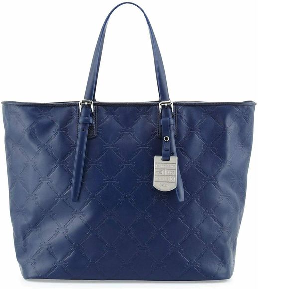 Longchamp | Bags | Longchamp Lm Cuir Lagoon Tote Navy Blue Shoulder Bag ...